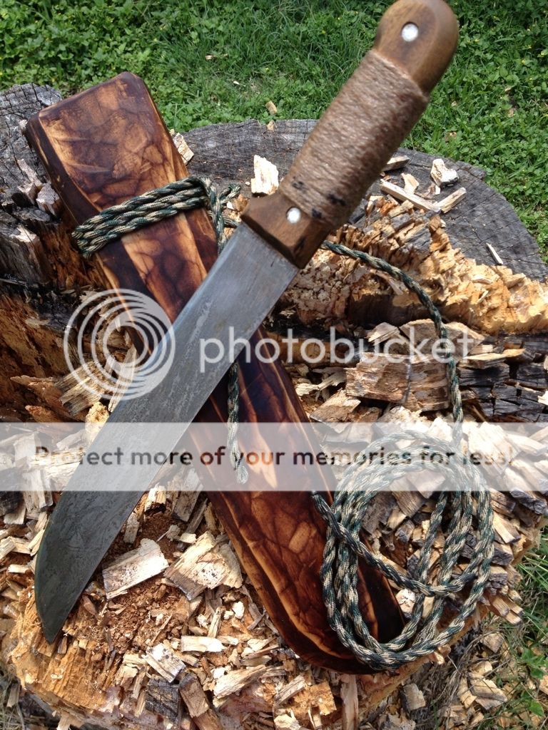 Hand carved wooden sheath for machete | Bushcraft USA Forums