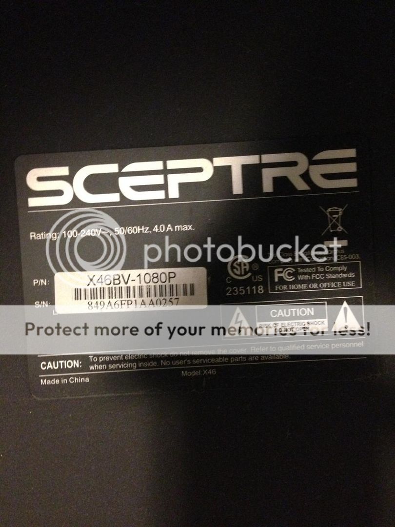 46" Spectre LCD 1080 tv - Calguns.net